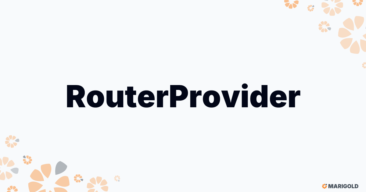RouterProvider RouterProvider